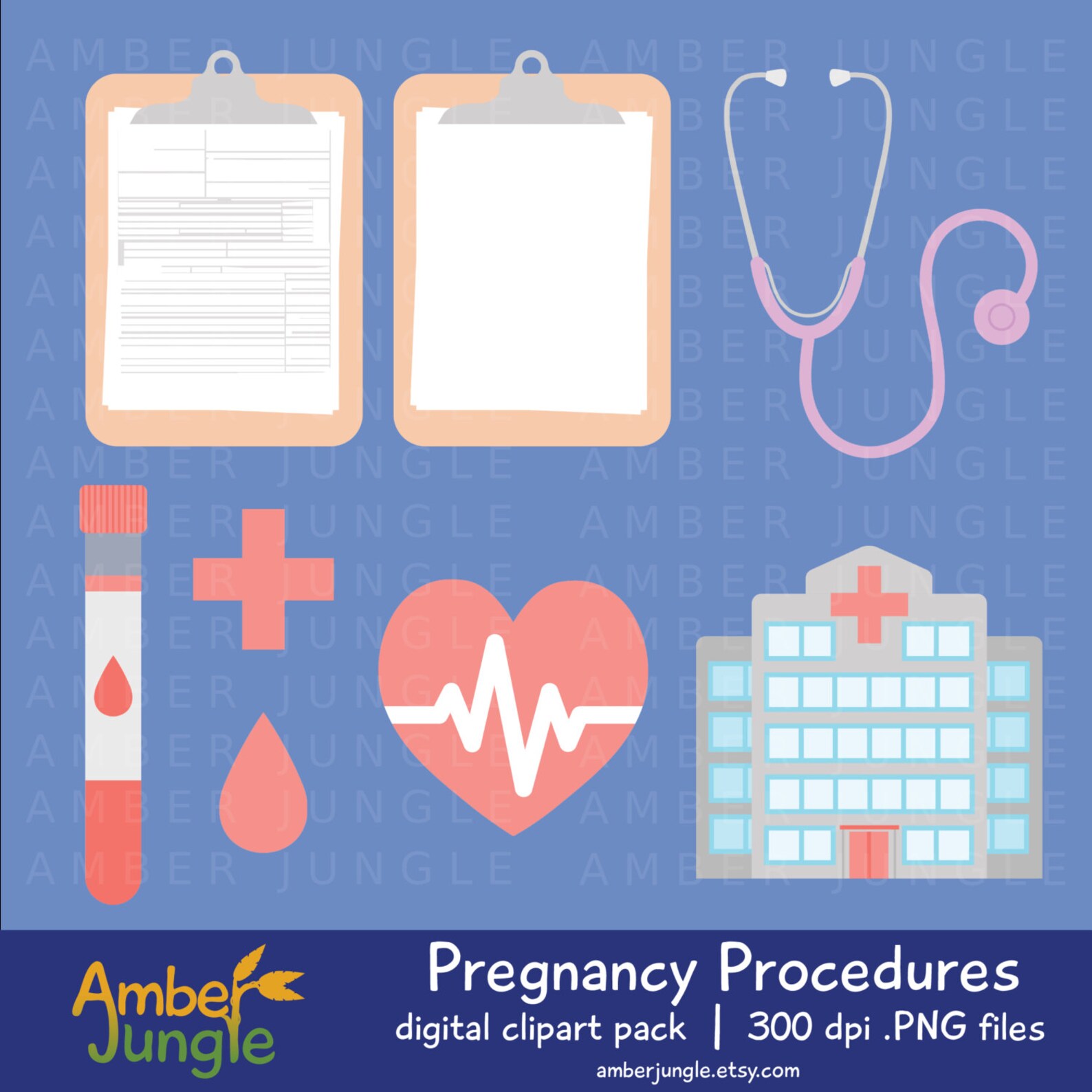 Pregnancy Clipart- Pregnant Medical Clip Art for Planner Stickers- Plan ...