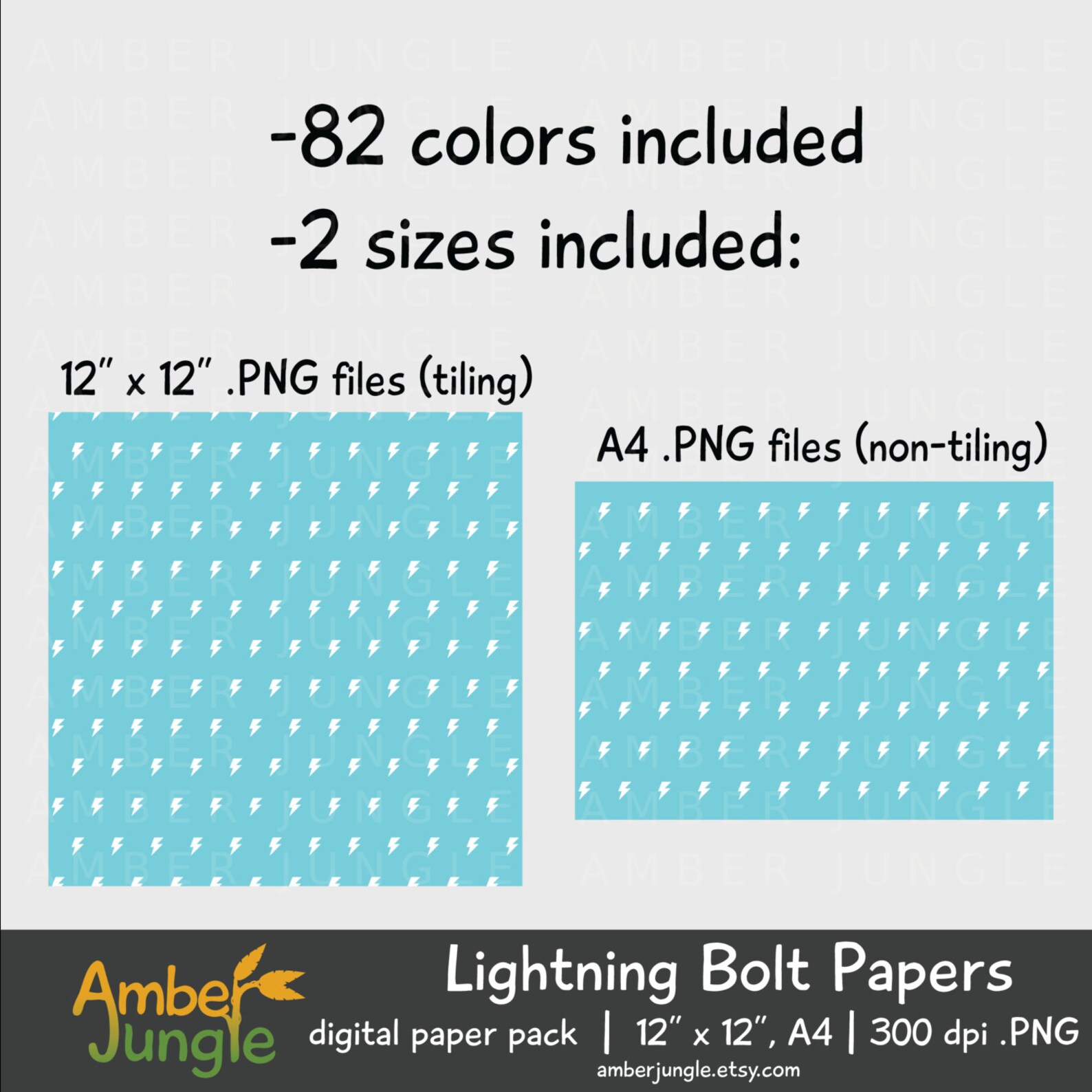 Lightning Bolt Digital Paper Pack- White Lightening- Rainbow Basic ...