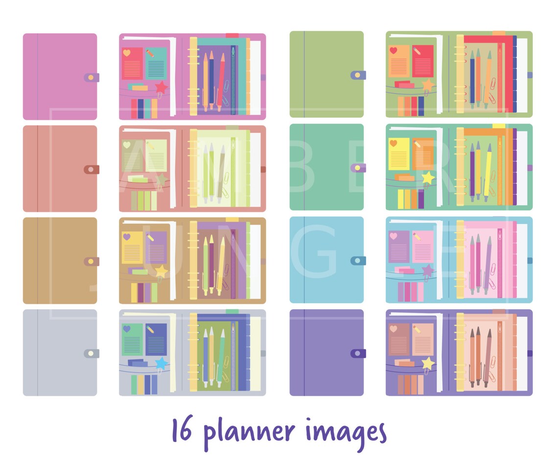 Planner Clipart Planner Clip Art for Planner Stickers Graphics Binder ...