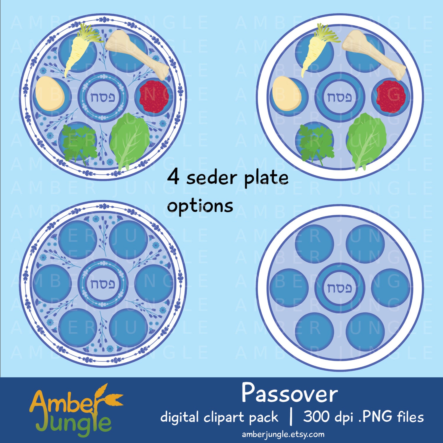 Passover Clipart: Passover Clip Art Seder Plate Pesach Jewish Holiday ...