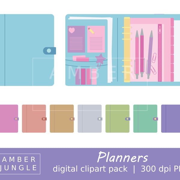 Planner Clipart - Etsy