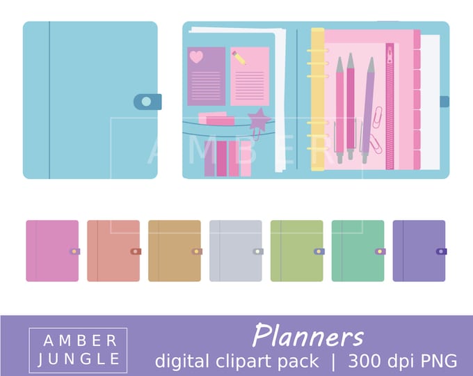 Premium Vector Clipart - Kawaii Planning Clipart - Kawaii Planner Clip ...