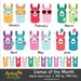 Llama Clipart- Llamas Planner Clip Art- Llama of the Month Heads ...