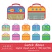 Lunch Box Clipart - Instant Download! Soft Cloth Lunchbox Clip Art ...