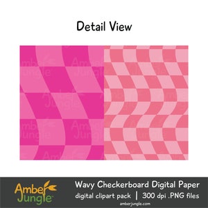 Wavy Checkerboard Digital Paper Pack: 12x12 Inch Seamless/tiling ...