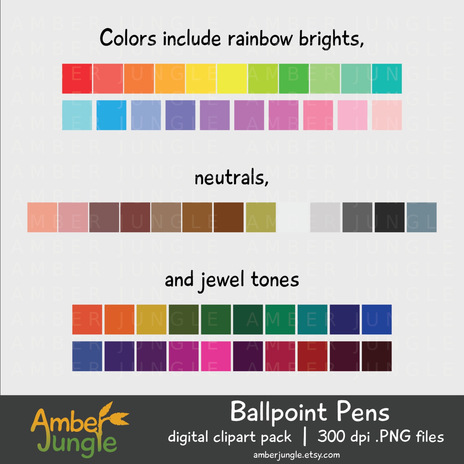 Ballpoint Pen Clipart- Instant Download! Pen Clip Art Digital Planner ...