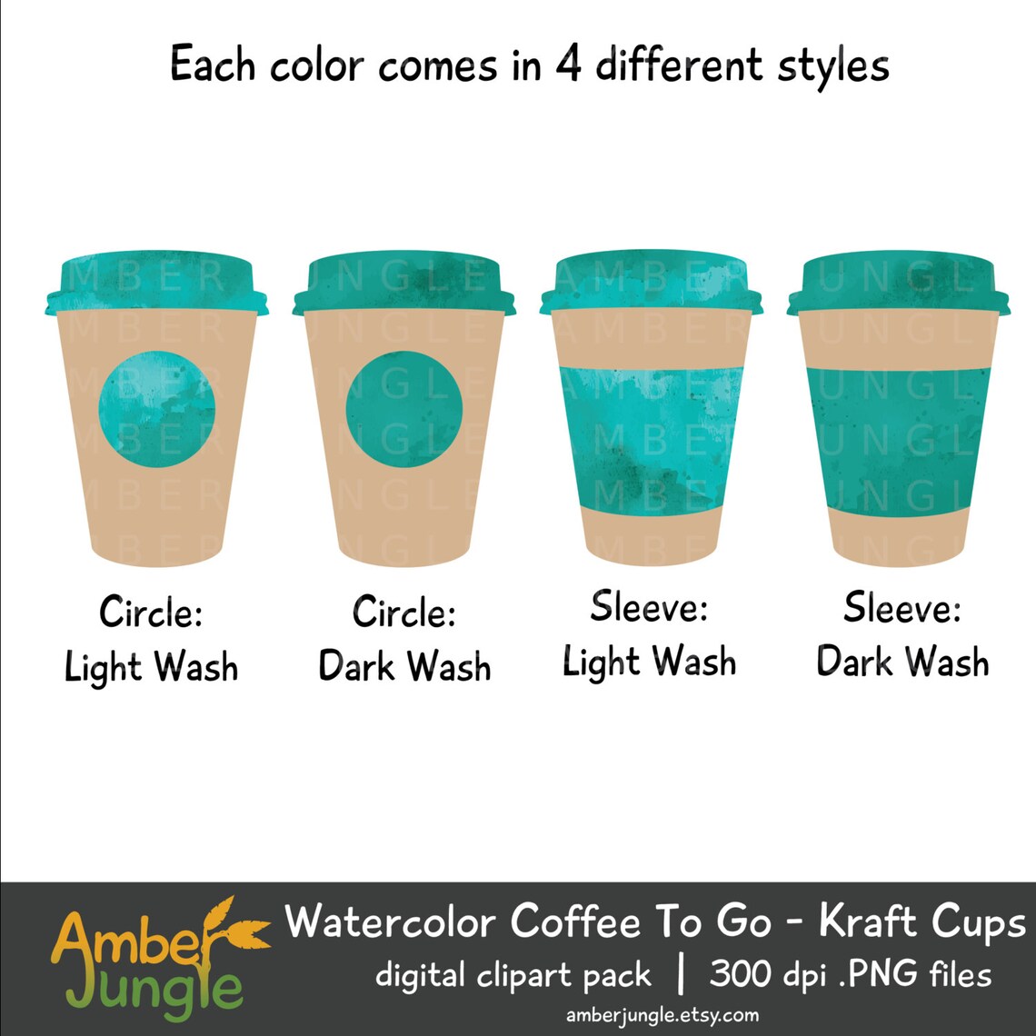 Watercolor Coffee to Go Clipart - Coffee Cup to Go Cup Clip Art for ...