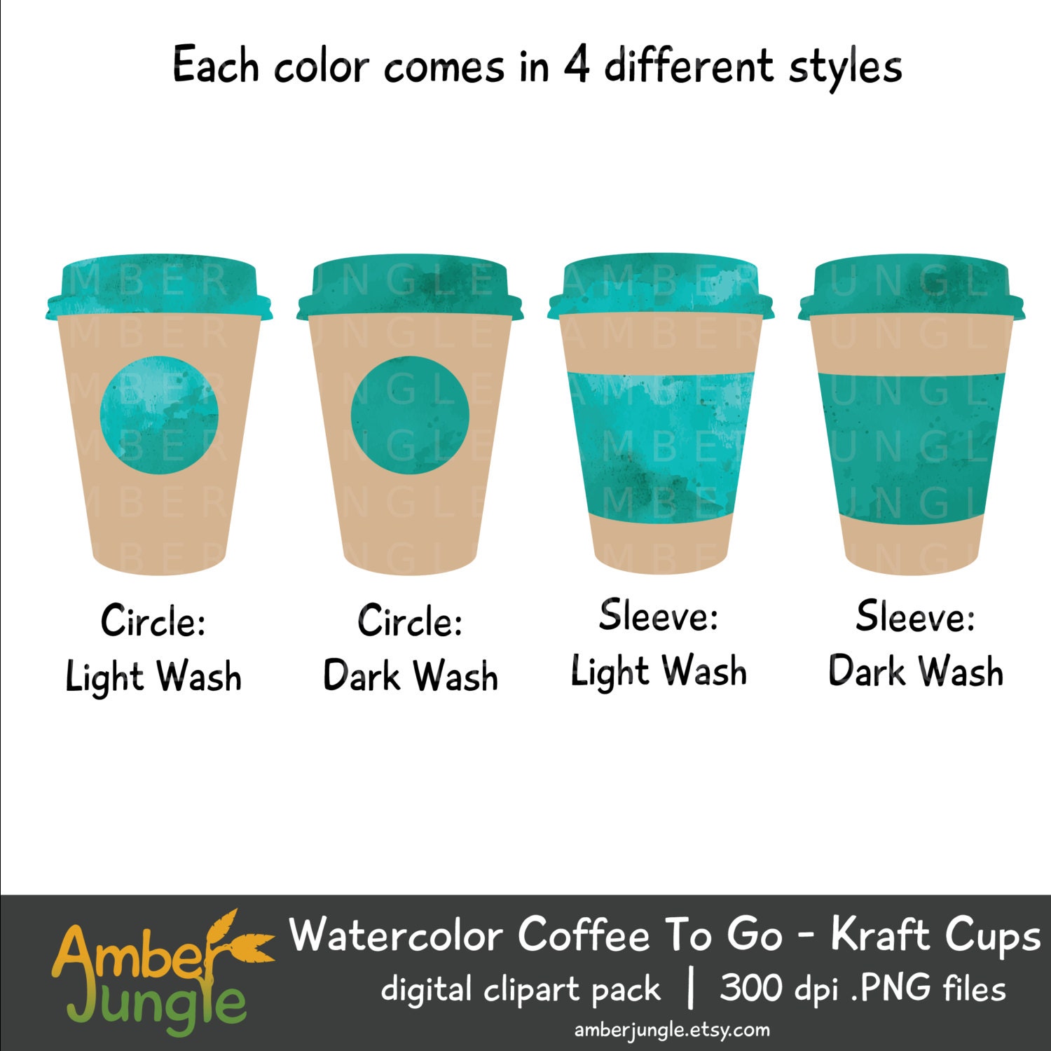 Watercolor Coffee to Go Clipart - Coffee Cup to Go Cup Clip Art for ...