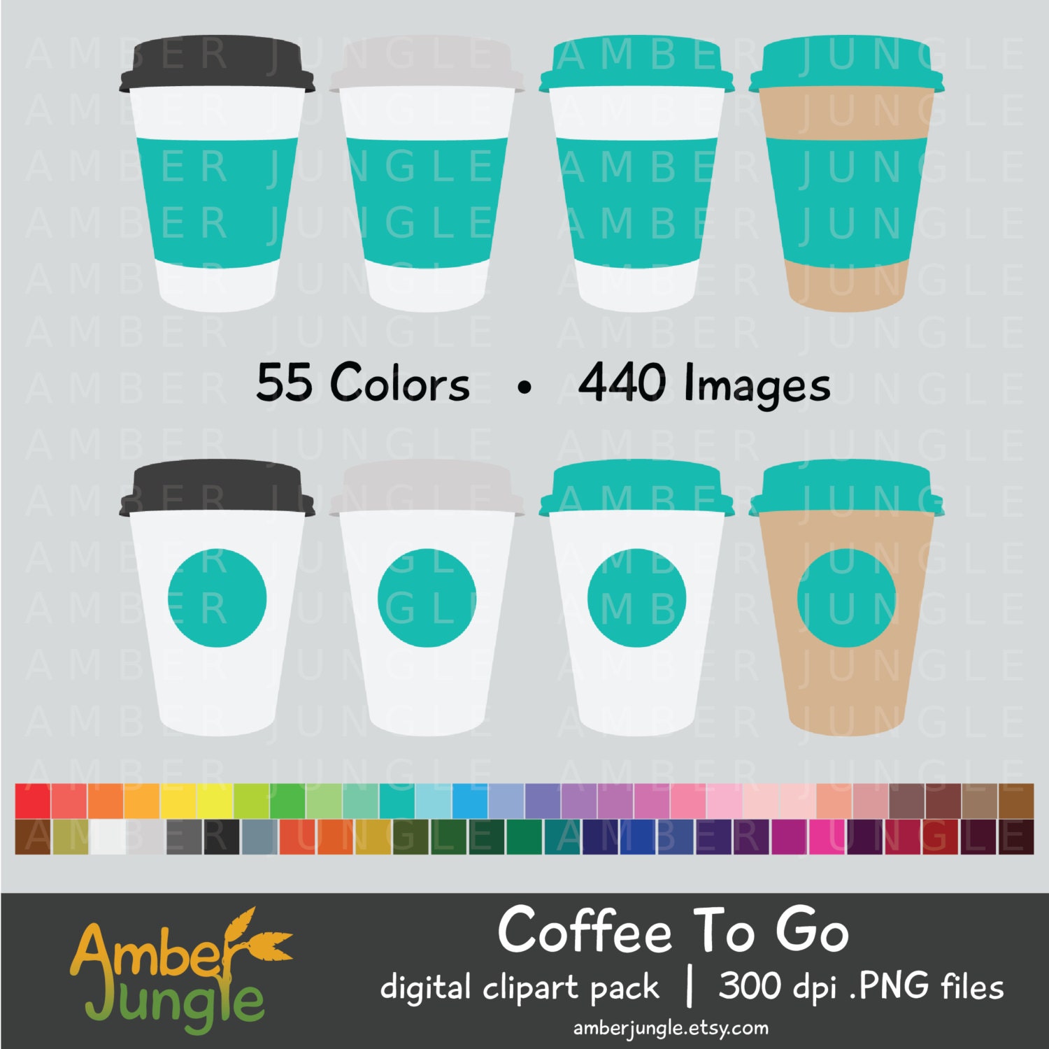 Coffee to Go Clipart - Coffee Cup to Go Cup Clip Art for Planner ...