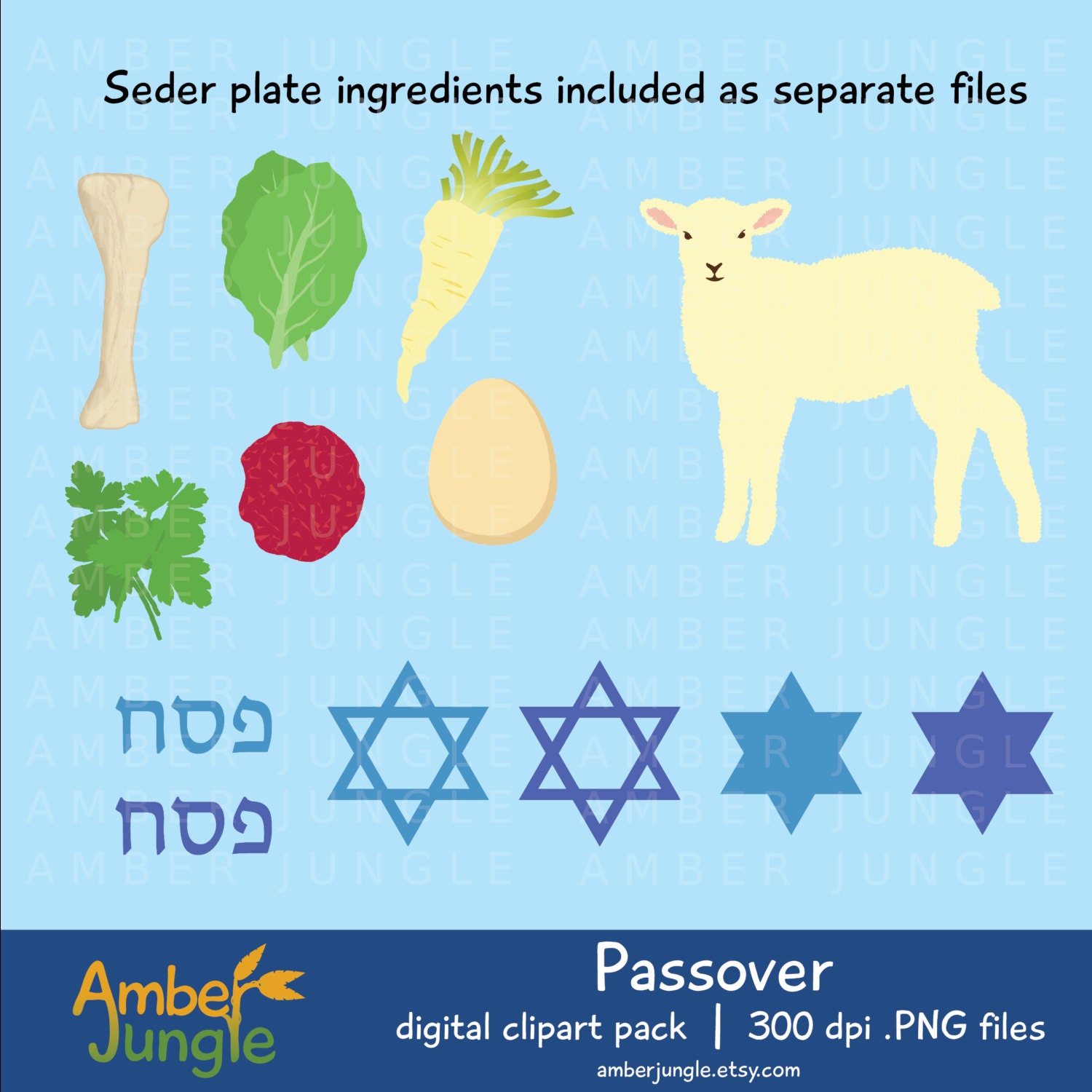 Passover Clipart: Passover Clip Art Seder Plate Pesach Jewish Holiday ...