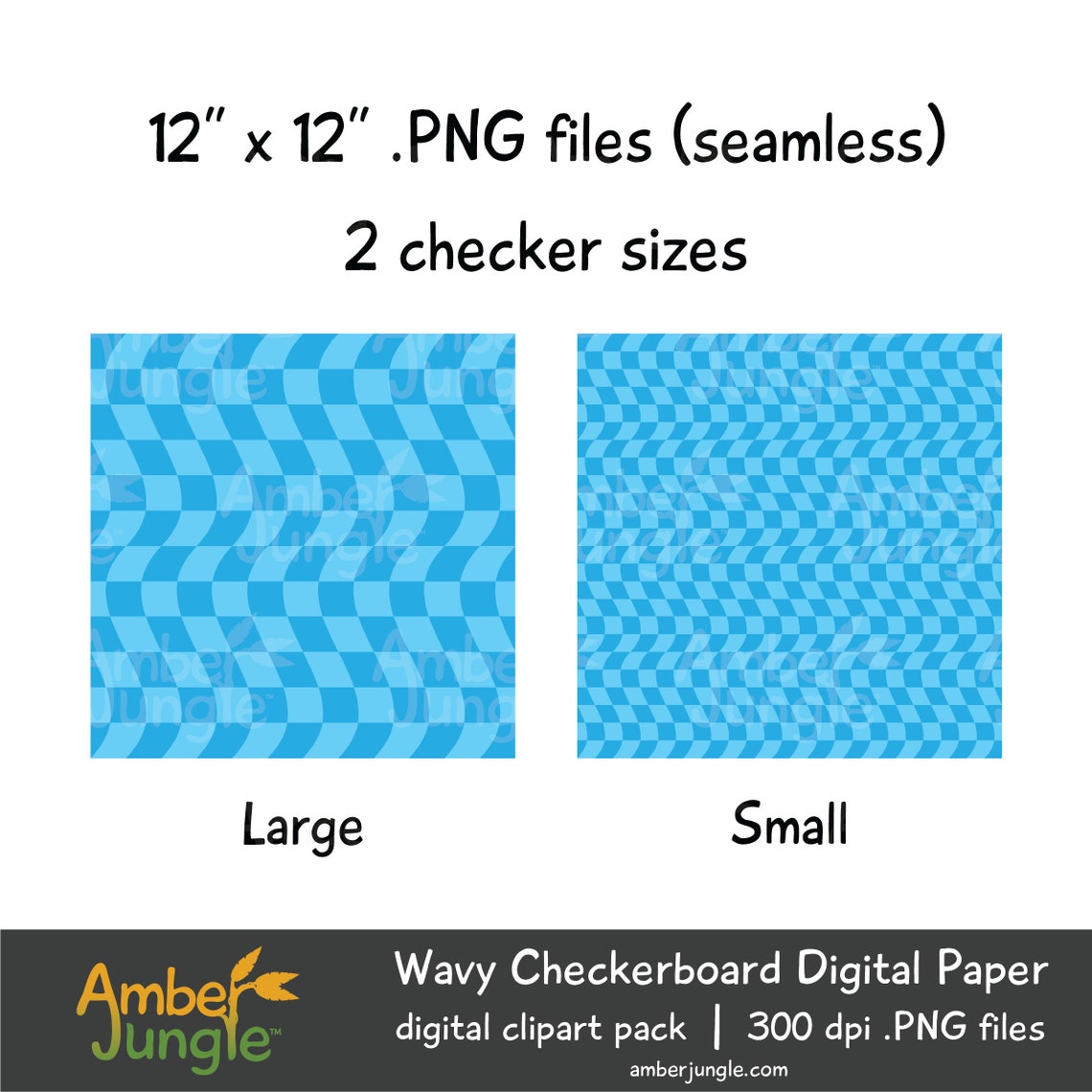 Wavy Checkerboard Digital Paper Pack: 12x12 Inch Seamless/tiling ...
