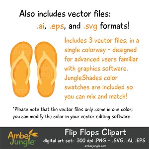 Flip Flop Clipart- Sandal Clip Art- Summer Thongs for Planner Stickers ...