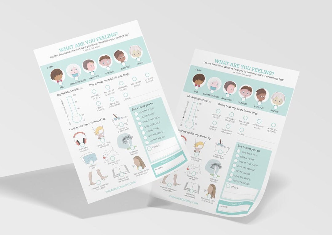 Emotional Warriors Feelings Printable - Emotional Literacy, Communicate ...