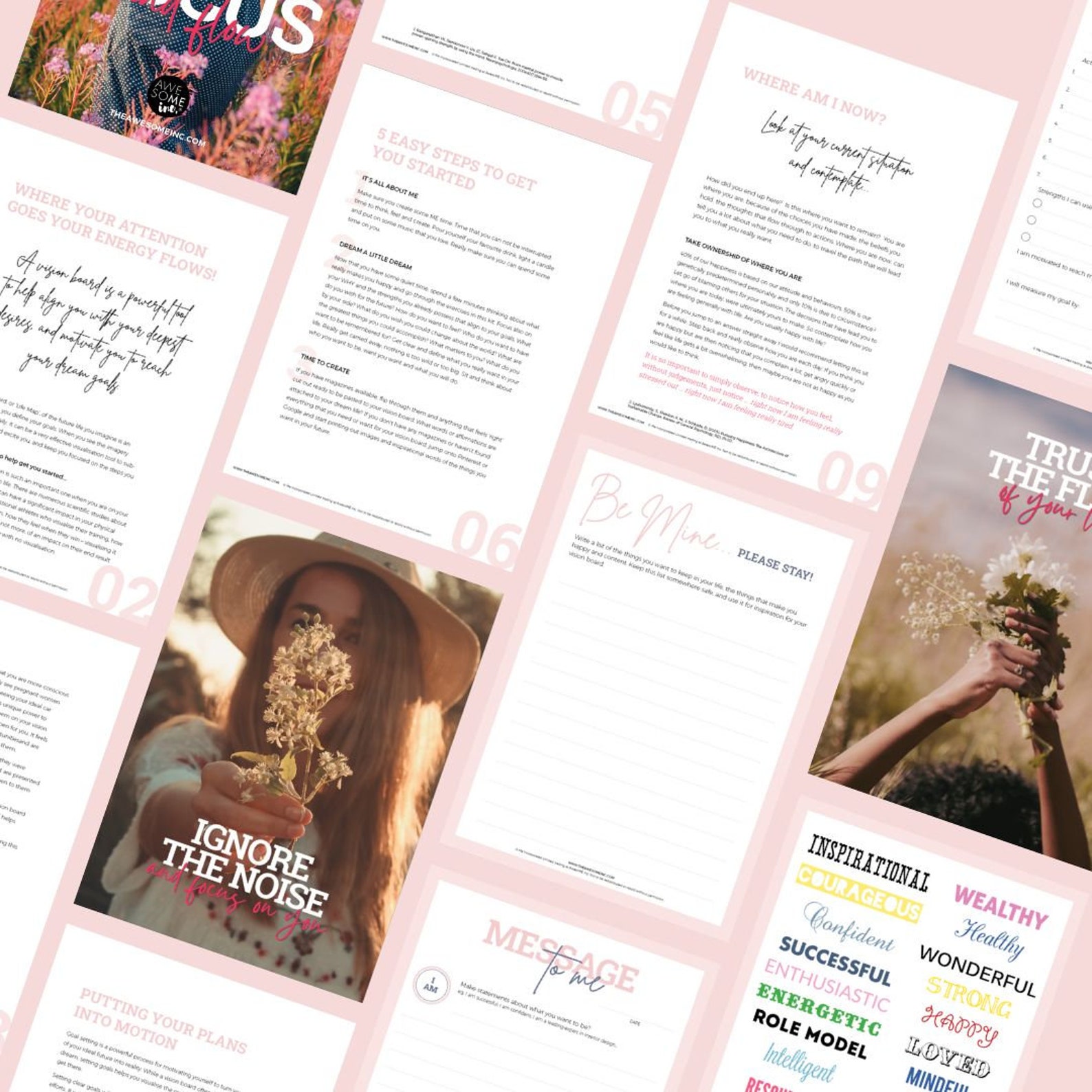 Vision Board Toolkit: Life Map, Manifestation Templates (PDF Download ...