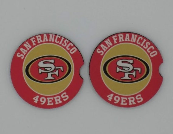 San Francisco 49ers Football Car Coasters Set of 2 | Etsy