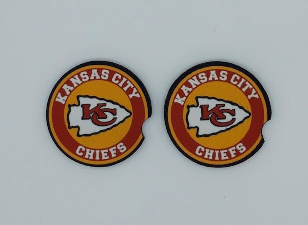 KC Chiefs Car Coasters Set of 2 - Etsy
