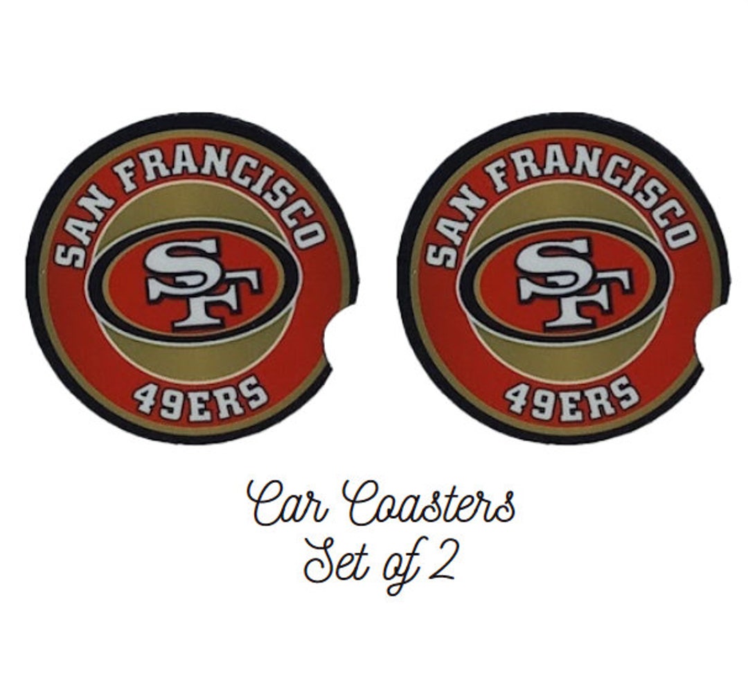 San Francisco 49ers Football Car Coasters Set of 2 - Etsy