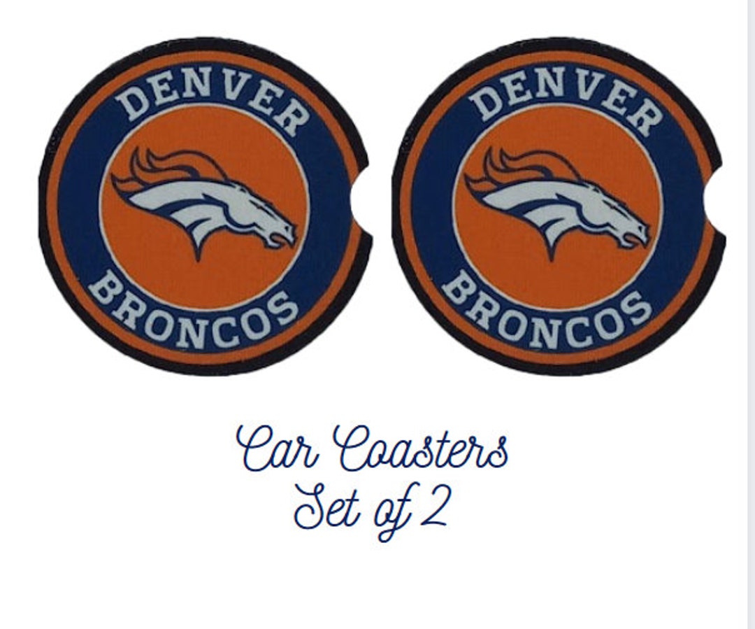 Denver Broncos Football Car Coasters Set of 2 - Etsy UK