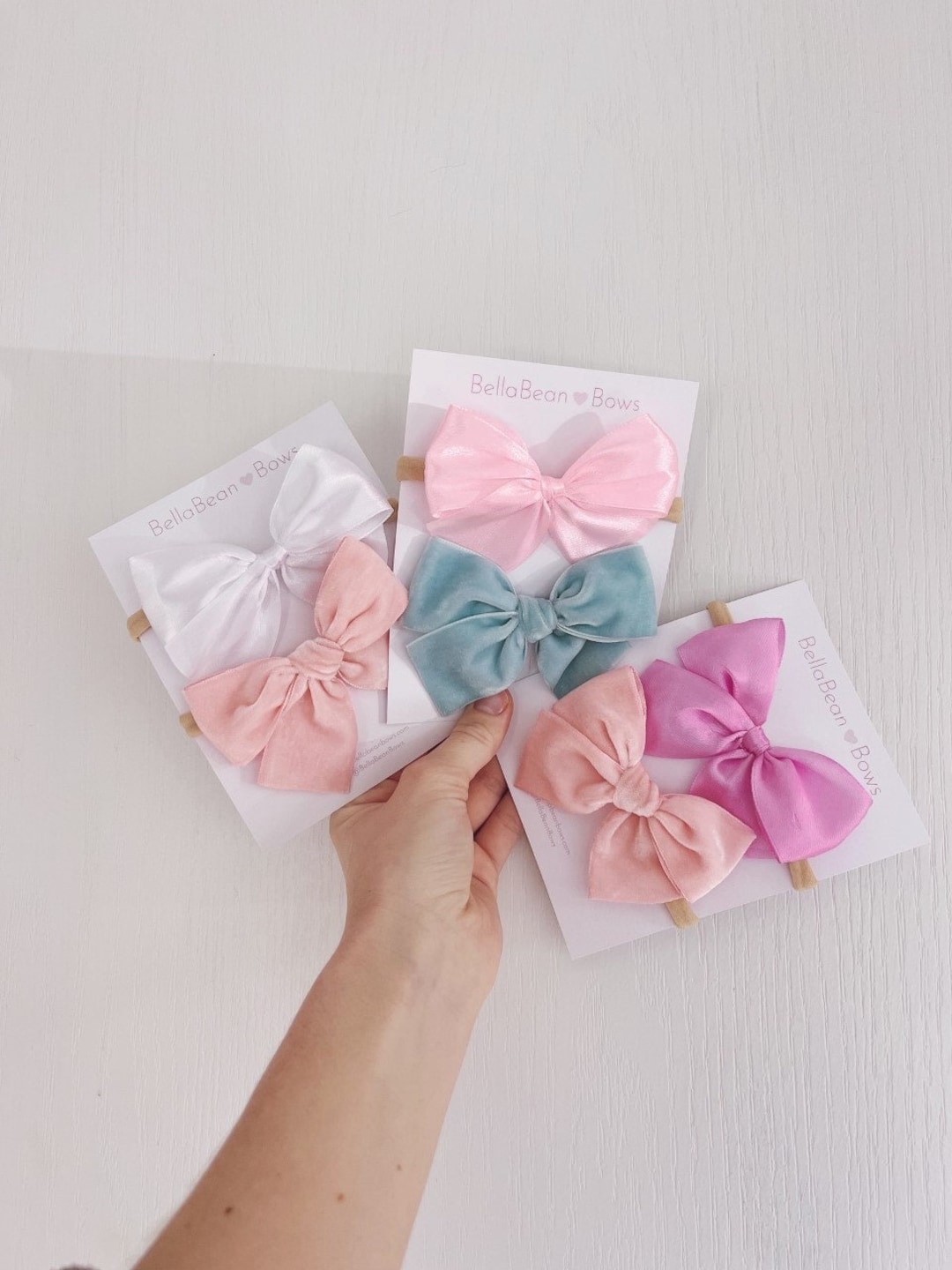 Baby Bow Set Pastel Bow. Pink Bow. Newborn Bows Take Home - Etsy