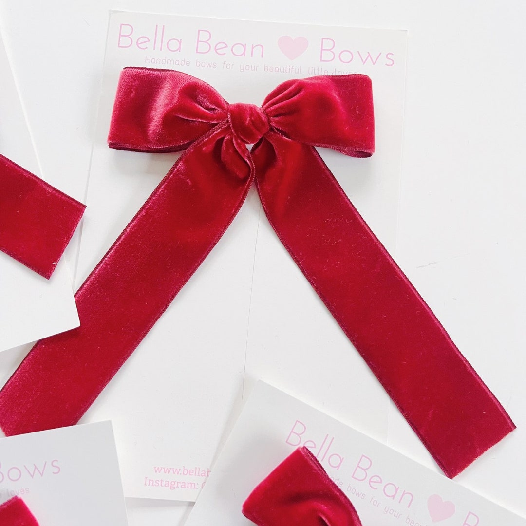 Vintage Velvet Bow Christmas Bow Red Velvet Bow - Etsy