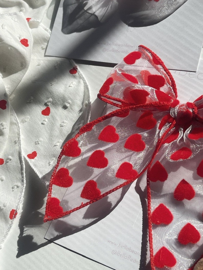 Fable, Midi, or Petite Fable Bow ~ Love Struck // Flocked Bow, Vintage ...