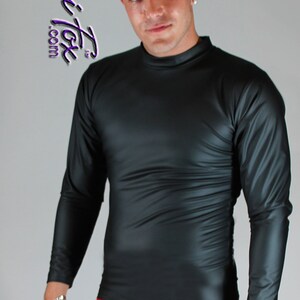 Mens Long Sleeved Tee Shirt in Gloss Stretch Vinyl/pvc by Suzi Fox - Etsy