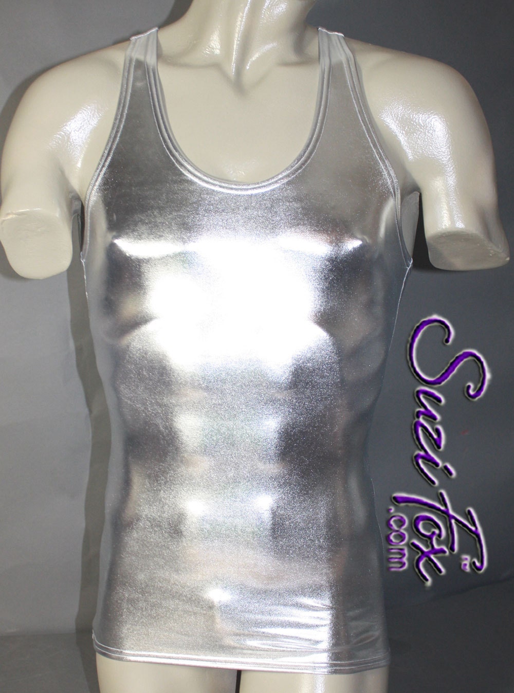 Mens Racerback Tee Shirt in Metallic Foil Coated Spandex by - Etsy
