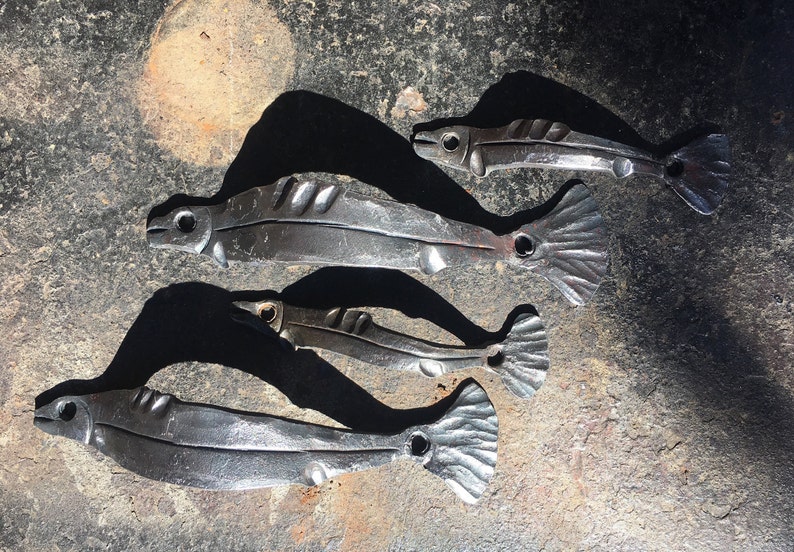 Swimming fish drawer pulls | Etsy