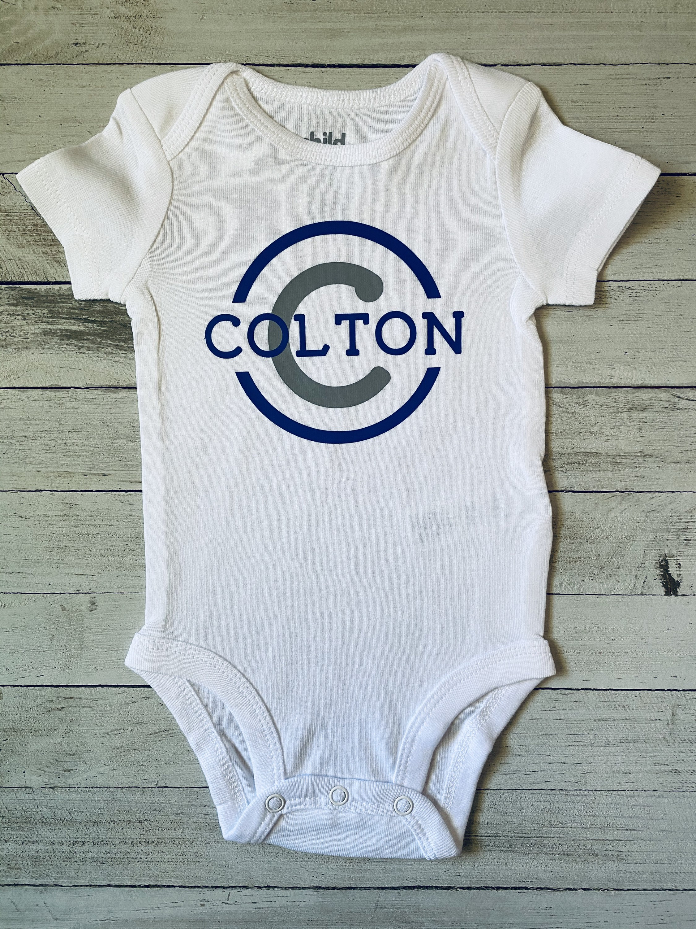 Personalized Baby Monogram Baby Bodysuit - Etsy