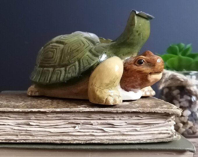 Vintage Turtle Tape Dispenser Retro Home Office Desk Décor Refillable ...