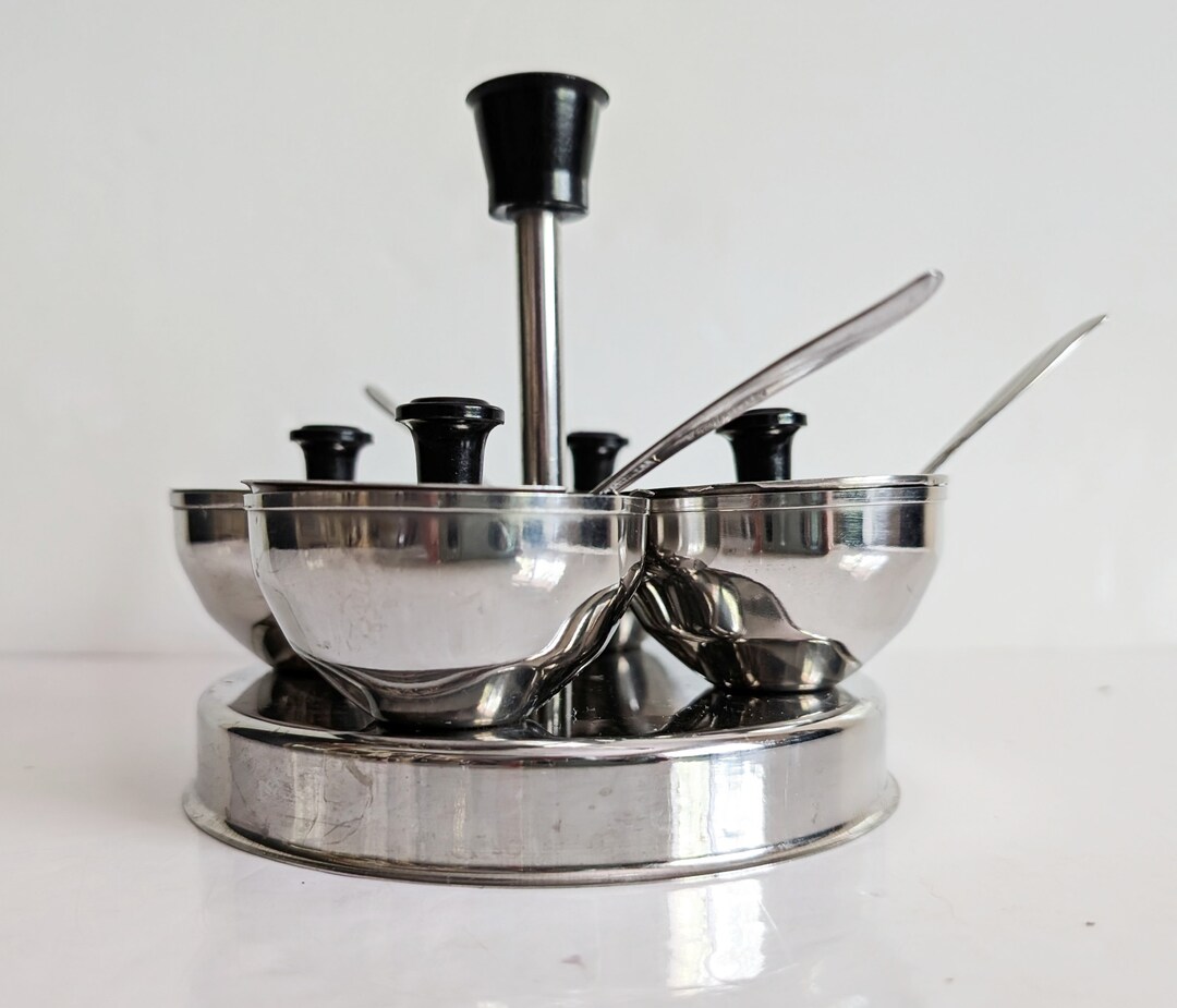 Chrome Relish Condiments Holder Cruet - Etsy