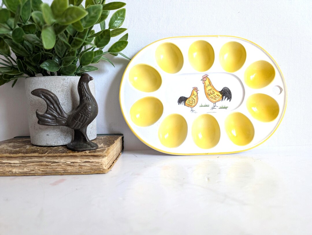Deviled Egg Tray ~ Ceramic Egg Plate ~ Retro Kitchenware ~ Luncheonware ...