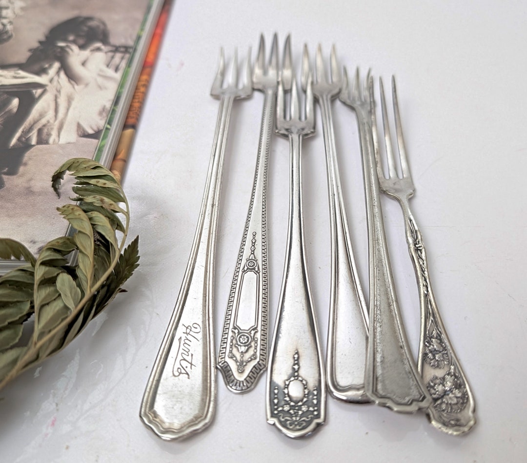 Mixed Set Silver Plated Pickle Forks ~ Vintage Condiment Forks - Etsy