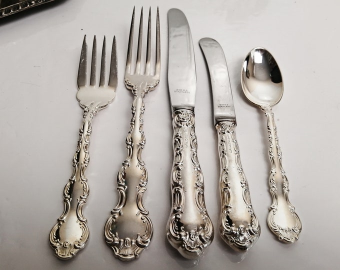 Birks Regency Plate ~ 40 Piece Louis De France Silver Plated Cutlery ...