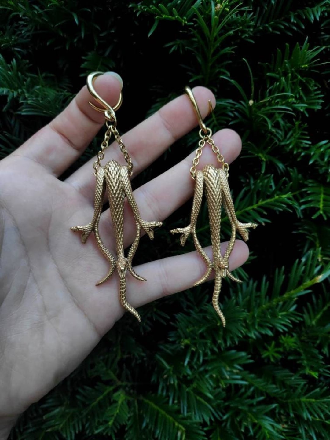 Ear Weights 'golden Natrix' - Etsy