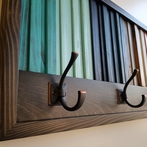 Rustic Wooden Wall Mounted Coat Rack Reclaimed Wood Wood Wall Art Home ...