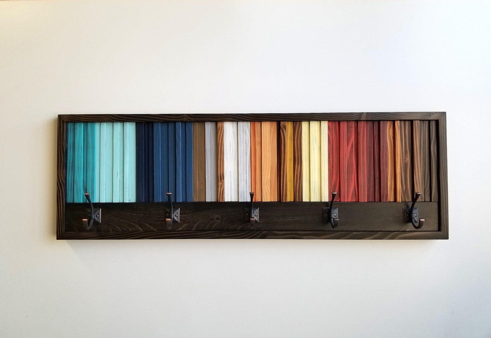 Rustic Wooden Wall Mounted Coat Rack Reclaimed Wood Wood - Etsy