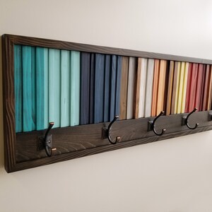 Rustic Wooden Wall Mounted Coat Rack Reclaimed Wood Wood Wall Art Home ...