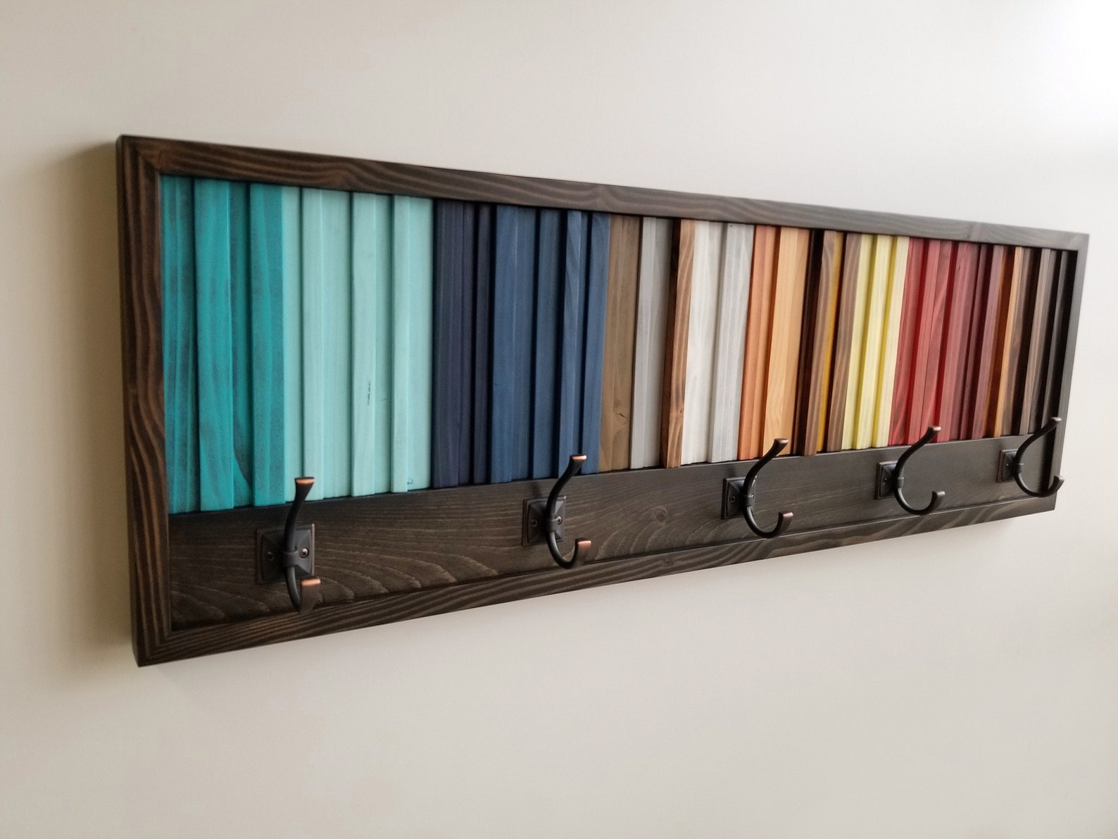 Rustic Wooden Wall Mounted Coat Rack Reclaimed Wood Wood - Etsy