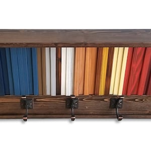 Rustic Wooden Wall Mounted Coat Rack Reclaimed Wood Wood Wall Art Home ...