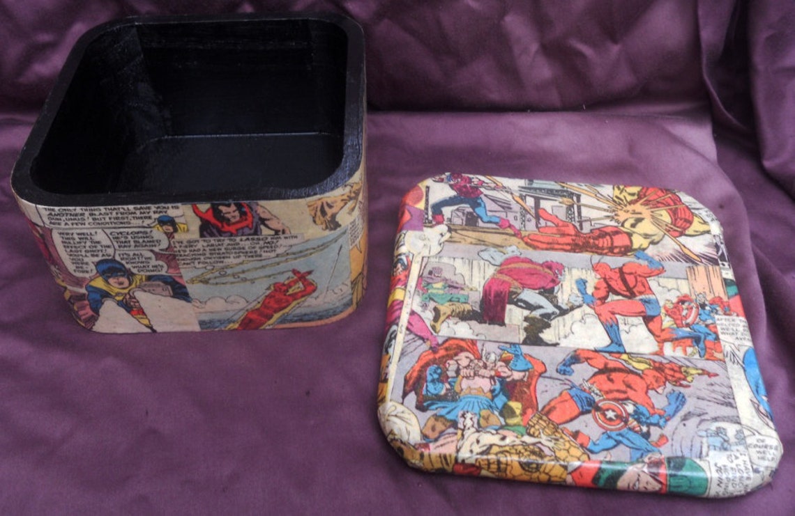 Comic Book marvel Saga Stash Box - Etsy