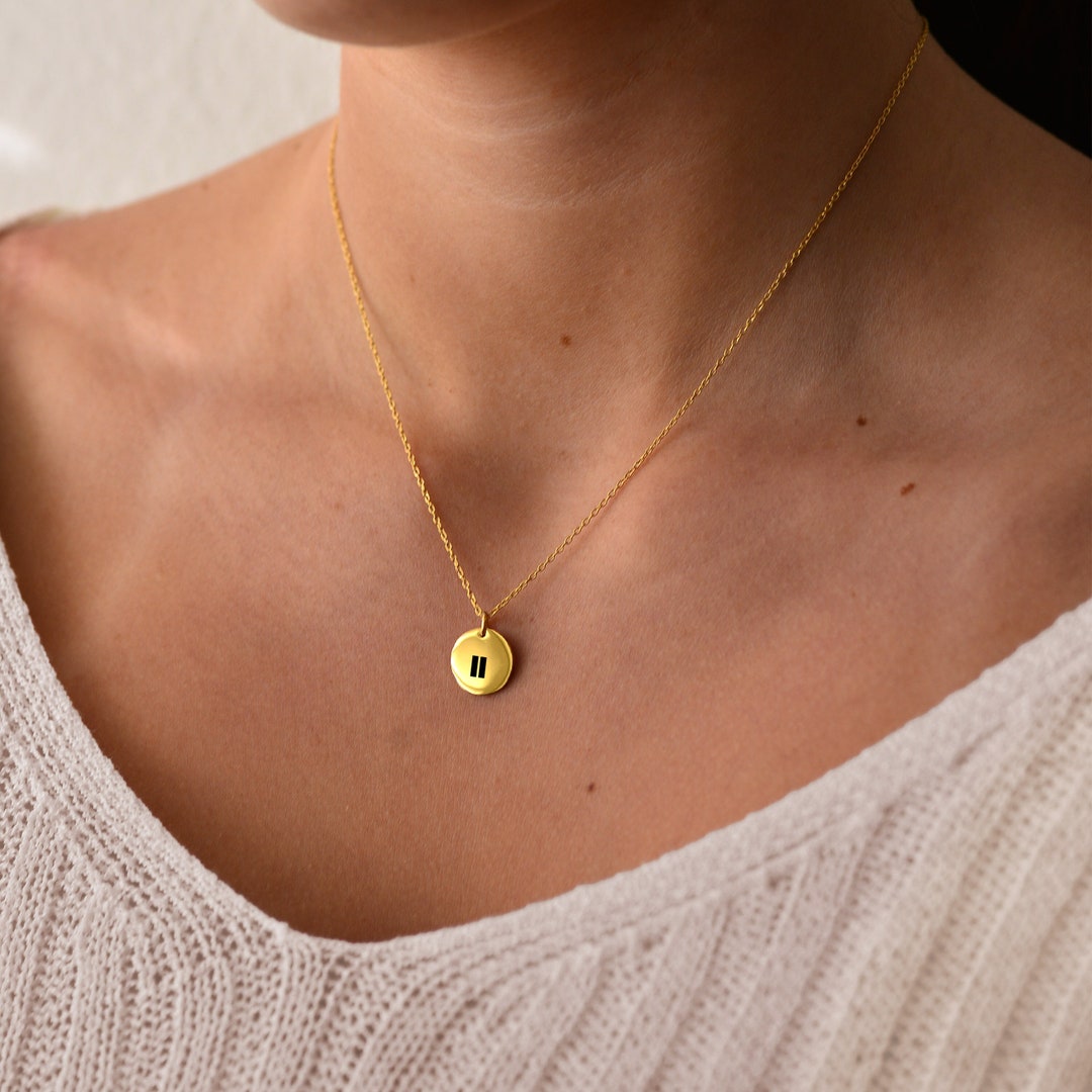 PAUSE Necklace Disk Tag, Yoga Necklace, Slow Down, Weave Moments and ...