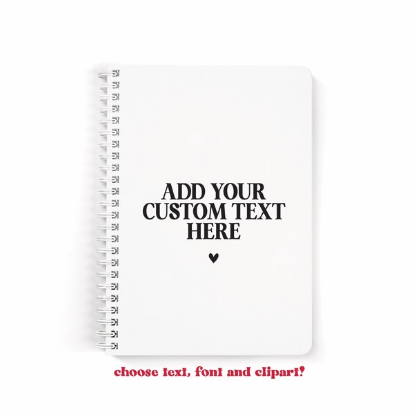 Custom Logo Notebook Spiral - Etsy Custom Logo Notebook Spiral - Etsy