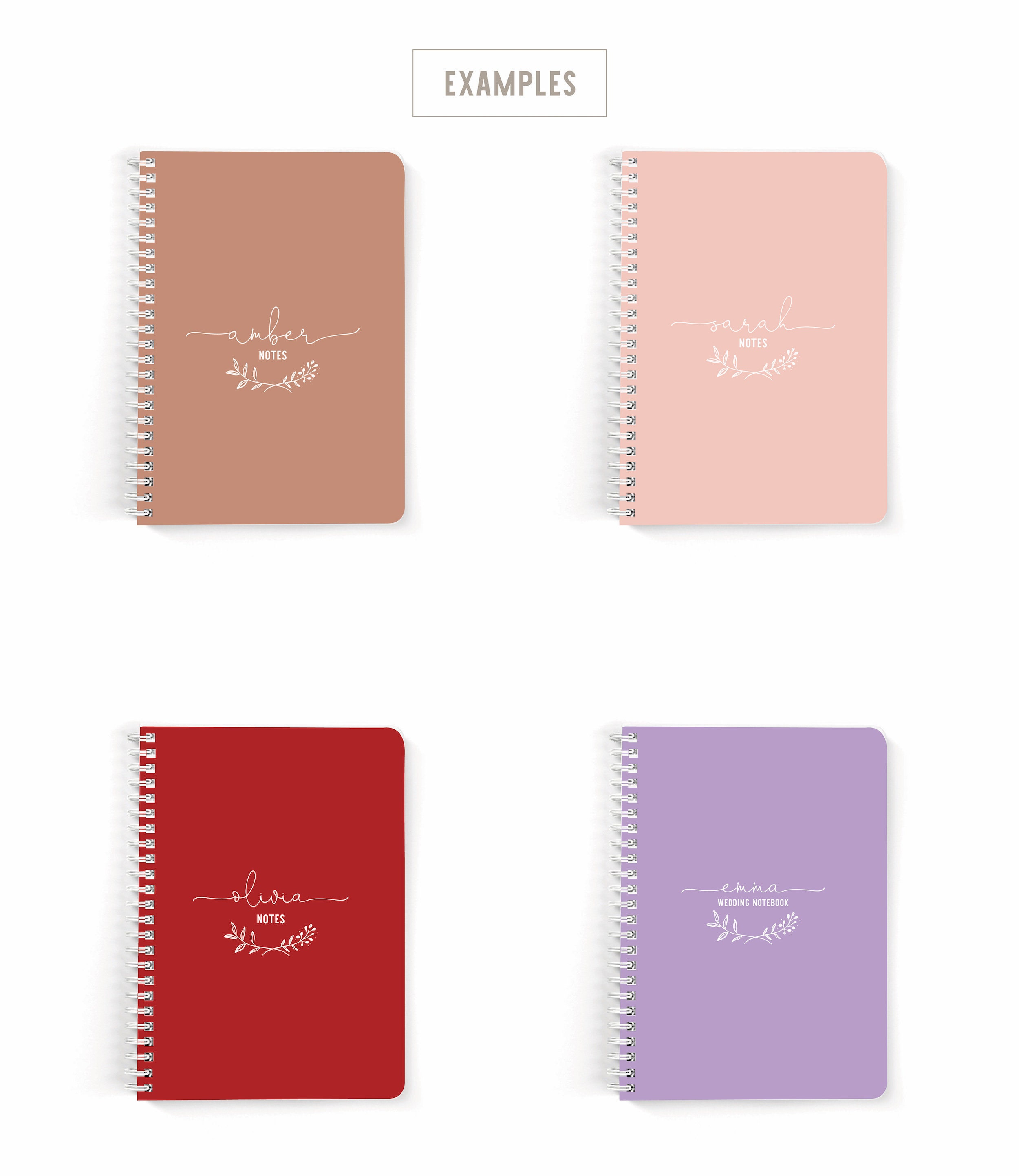 Spiral Notebook Lined Custom Notebook Personalized | Etsy