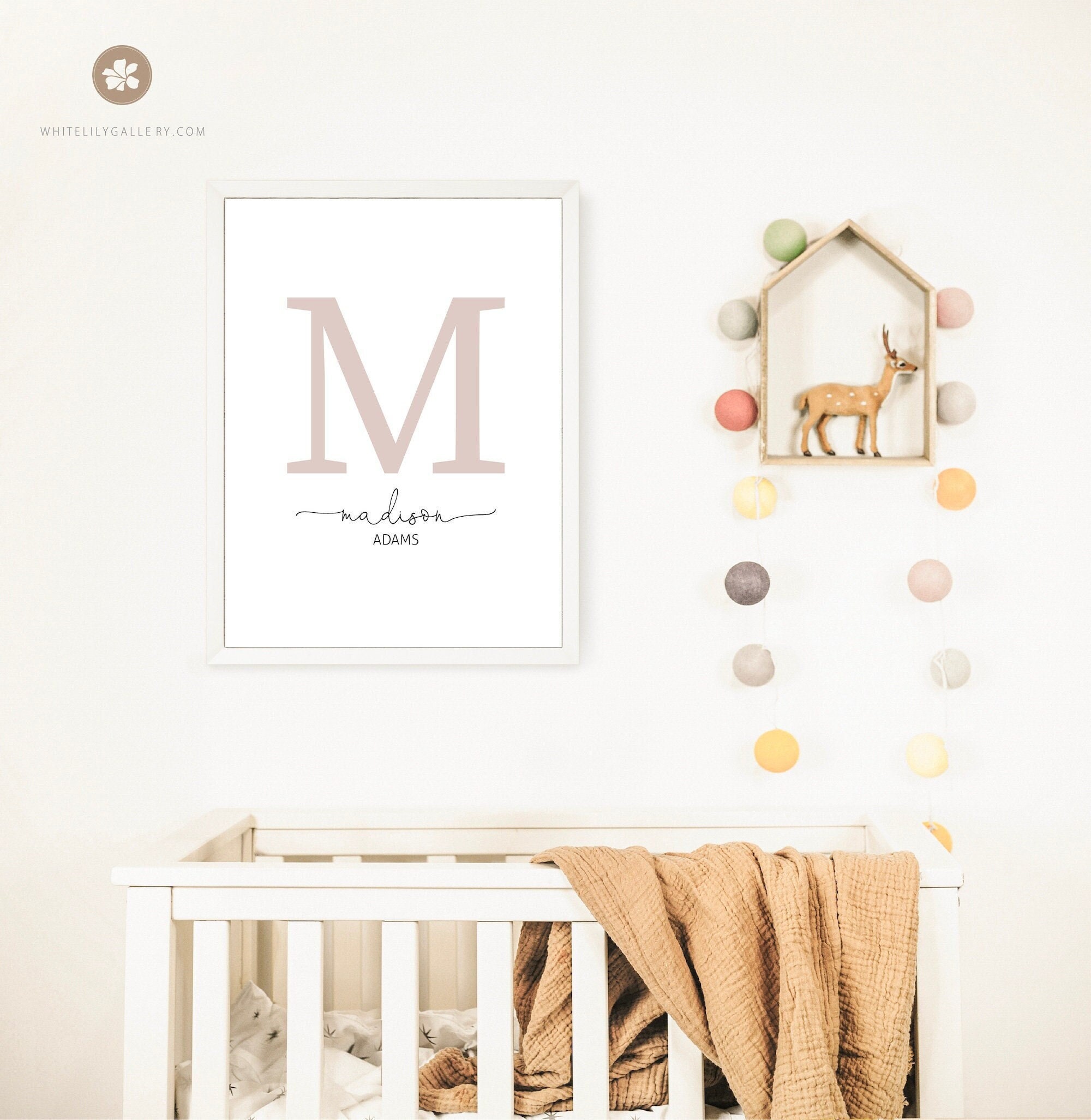 Boho Nursery Prints Boho Letter Monogram Print Girl Nursery - Etsy