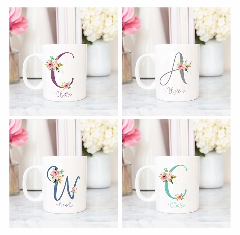 Letter Mug Initial Mug Personalized Name Mug Custom Name - Etsy