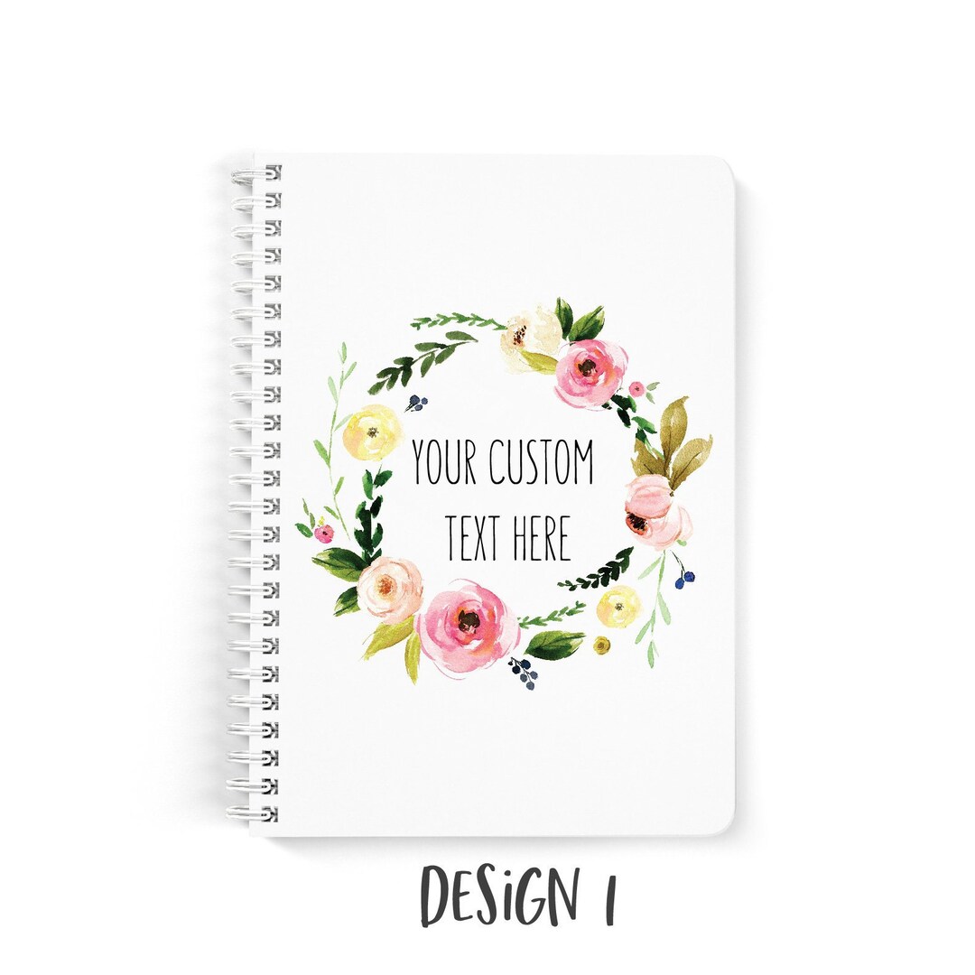 Spiral Notebook Lined Custom Notebook Personalized - Etsy