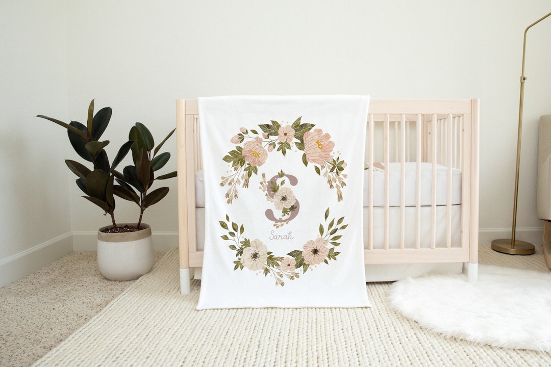 Personalized Baby Blanket,baby Girl Blanket,initial Baby Blanket,custom ...