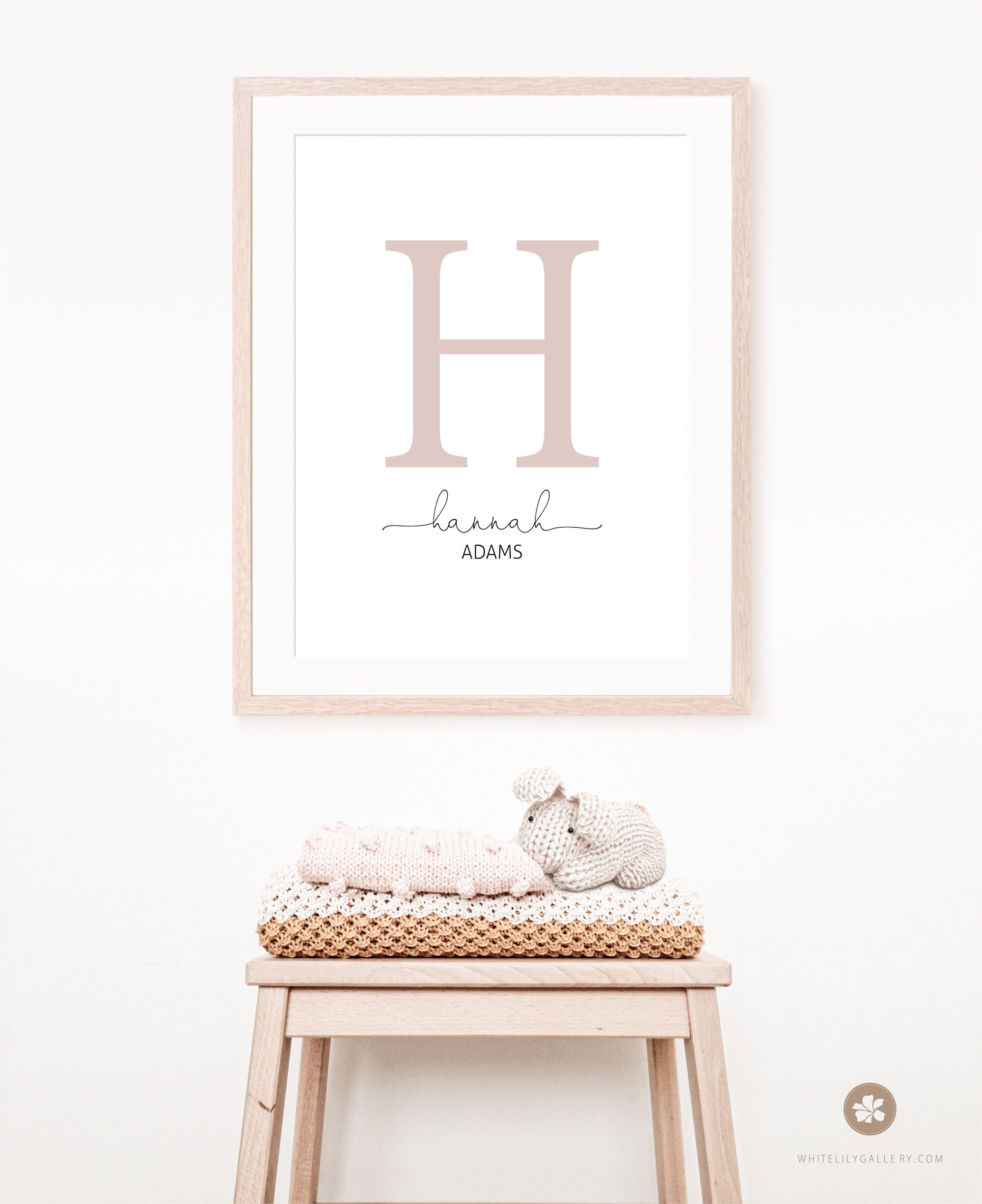 Boho Nursery Prints Boho Letter Monogram Print Girl Nursery - Etsy