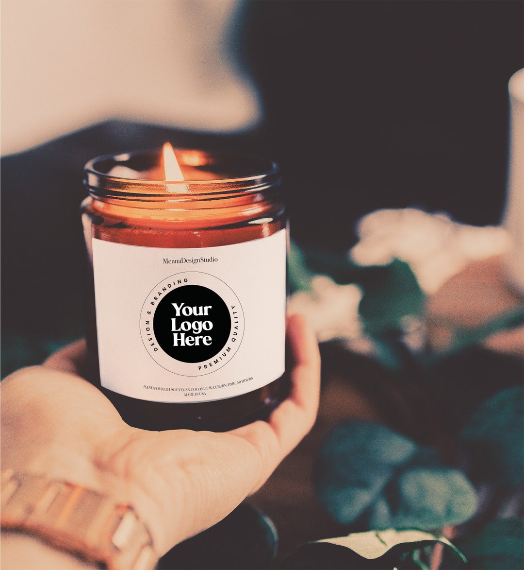 Custom Logo Candle: Corporate Gifts, Coconut Soy Wax - Etsy